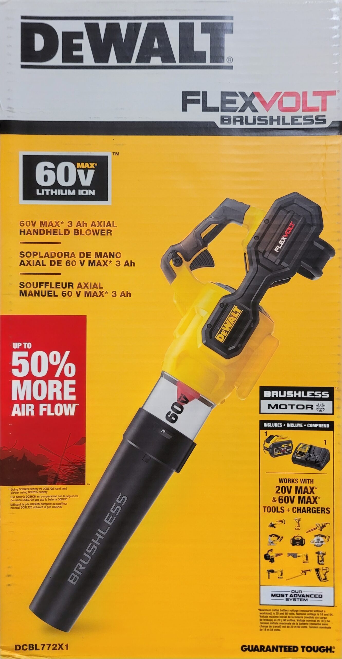 DeWALT 60V MAX* FLEXVOLT® Brushless Handheld Axial Blower | Five Star ...
